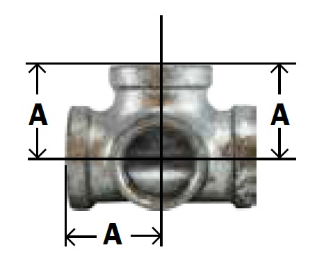 Side Outlet Tee Malleable Iron Galvanized On SC Fastening Systems
