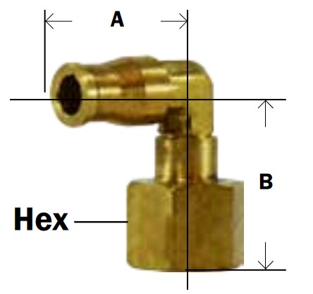 Push-to-Connect Female Swivel Elbow On SC Fastening Systems