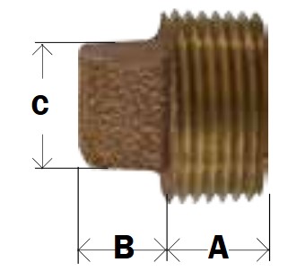 Bronze Solid Square Head Plugs On SC Fastening Systems