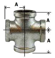 Cross Malleable Iron Galvanized On SC Fastening Systems